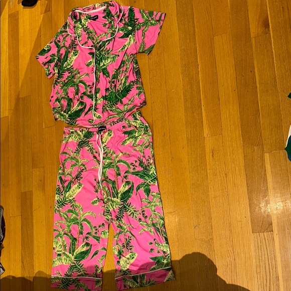 Room Service | Intimates & Sleepwear | Vibrant Pink And Green Tropical ...